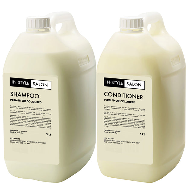 In-Style Permed & Coloured Shampoo & Conditioner 5L Duo – Instant Hair ...