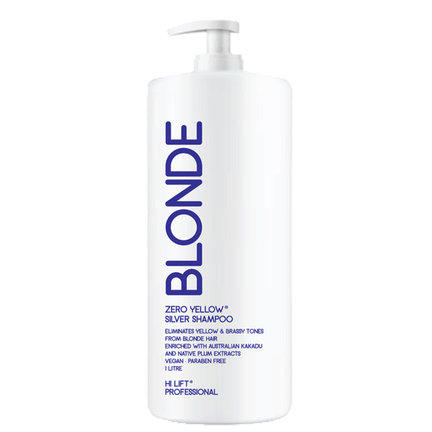 Hi Lift Blonde Zero Yellow Silver Shampoo 1L – Instant Hair & Beauty ...